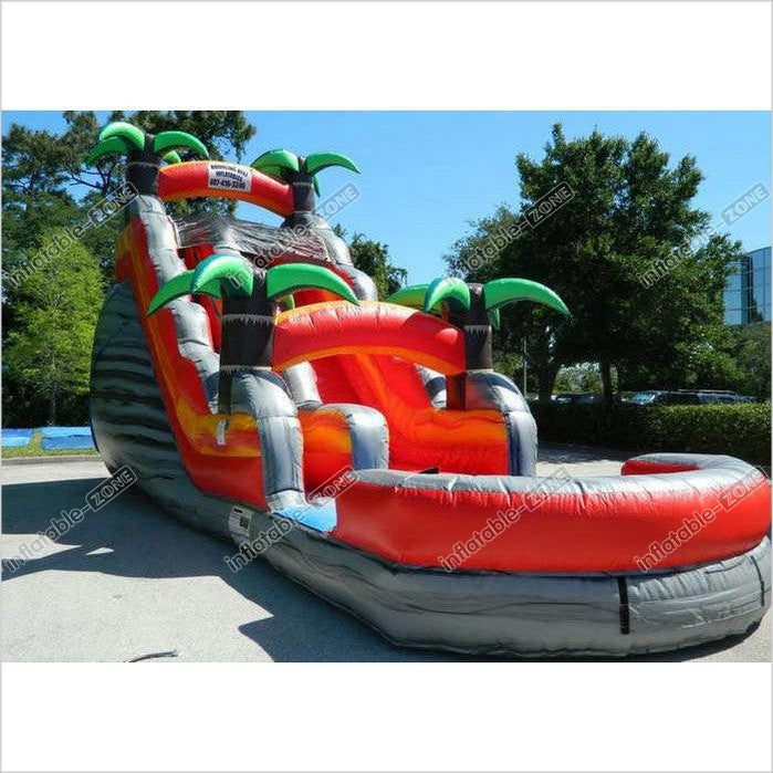 Colorful Backyard Tropical Inflatable Water Slide With 5 Years Warranty ...