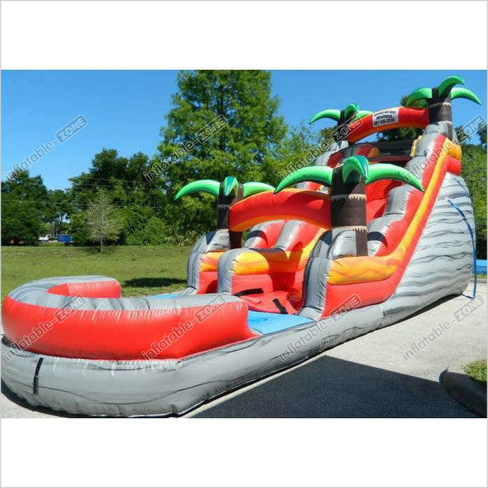 Colorful Backyard Tropical Inflatable Water Slide With 5 Years Warranty ...