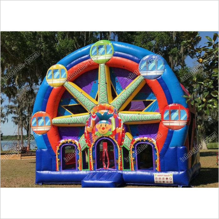 Commercial Inflatable Bouncer House Combo 0.55MM PVC Ferris Wheel