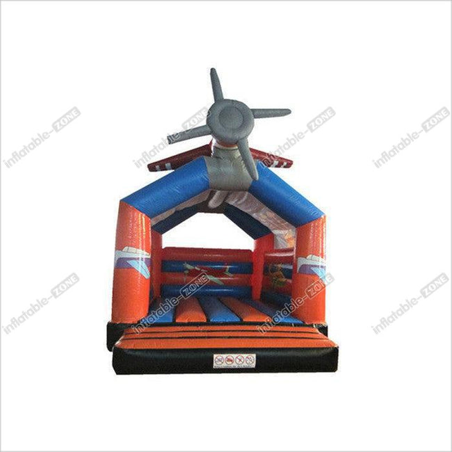 Airplane Cartoon Inflatable Bouncer / Commercial Inflatable Bouncer Ho