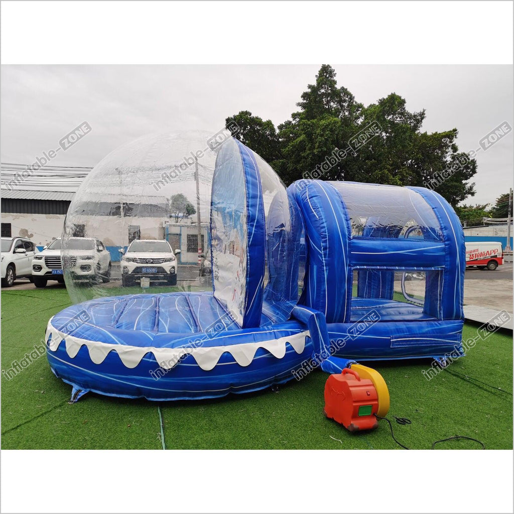 10FT Inflatable Snow Globe Inflatable Bubble House With Tunnel Christm ...