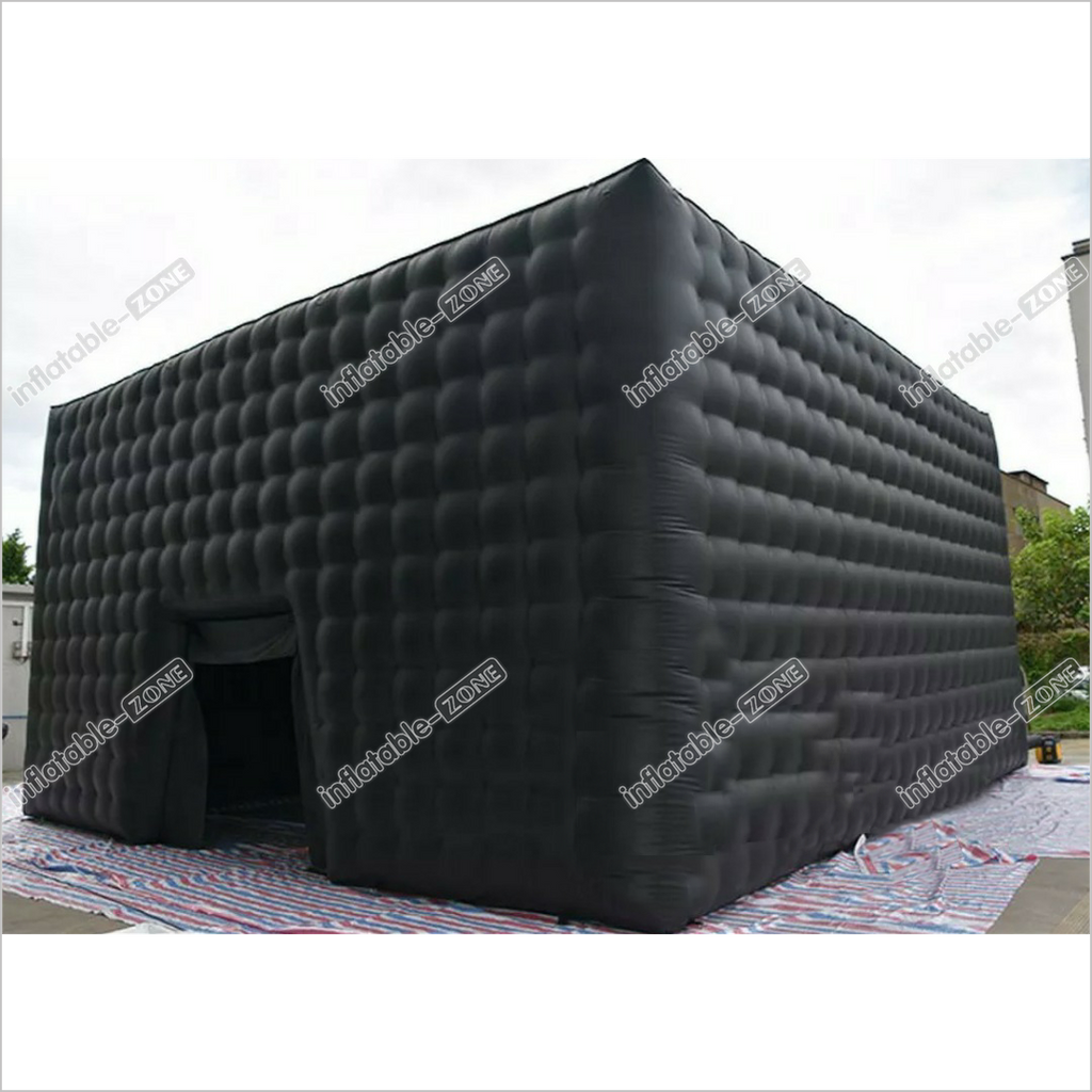 Black Large Inflatable Cube Tent Party Disco Booth Nightclub Outdoor ...