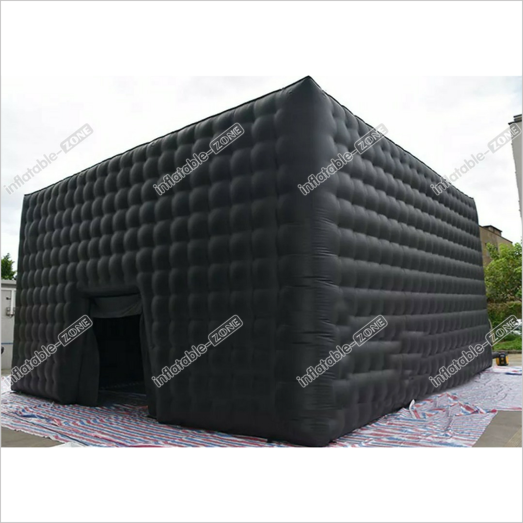 Black Large Inflatable Cube Tent Party Disco Booth Nightclub Outdoor ...