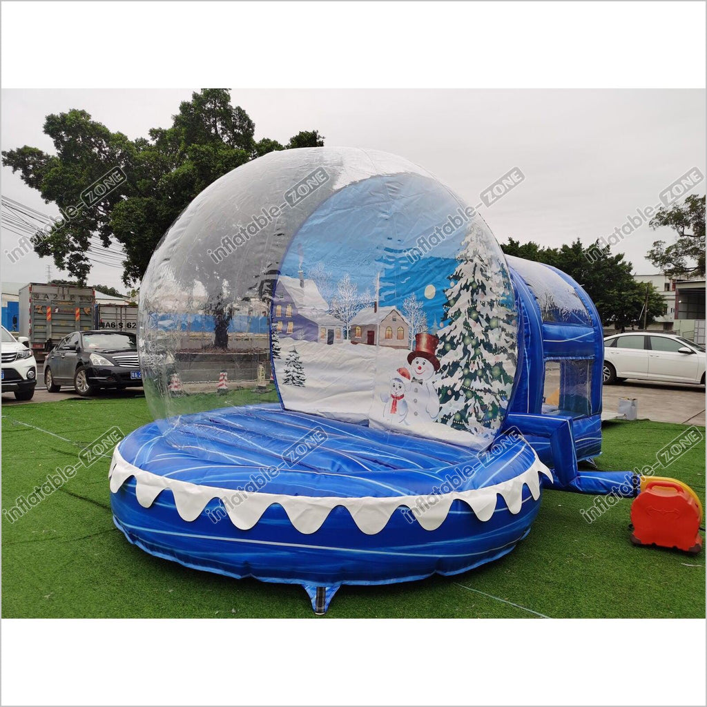 10FT Inflatable Snow Globe Inflatable Bubble House With Tunnel Christm ...