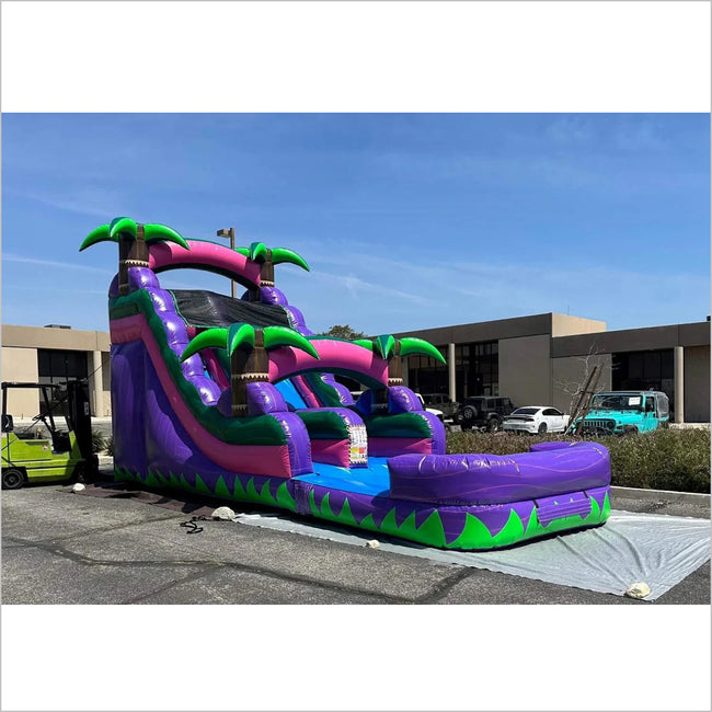 Inflatable Water Slide Coconut Tree Seaside, Giant Inflatable Water Sl