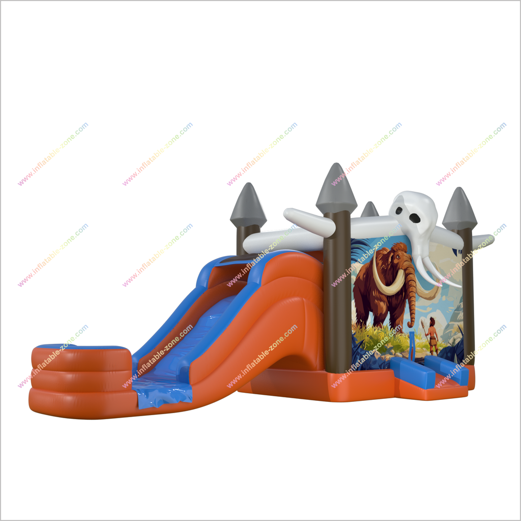 Bouncy Castle Water Slides Splash And Pool Combo Mammoth Inflatable Ju