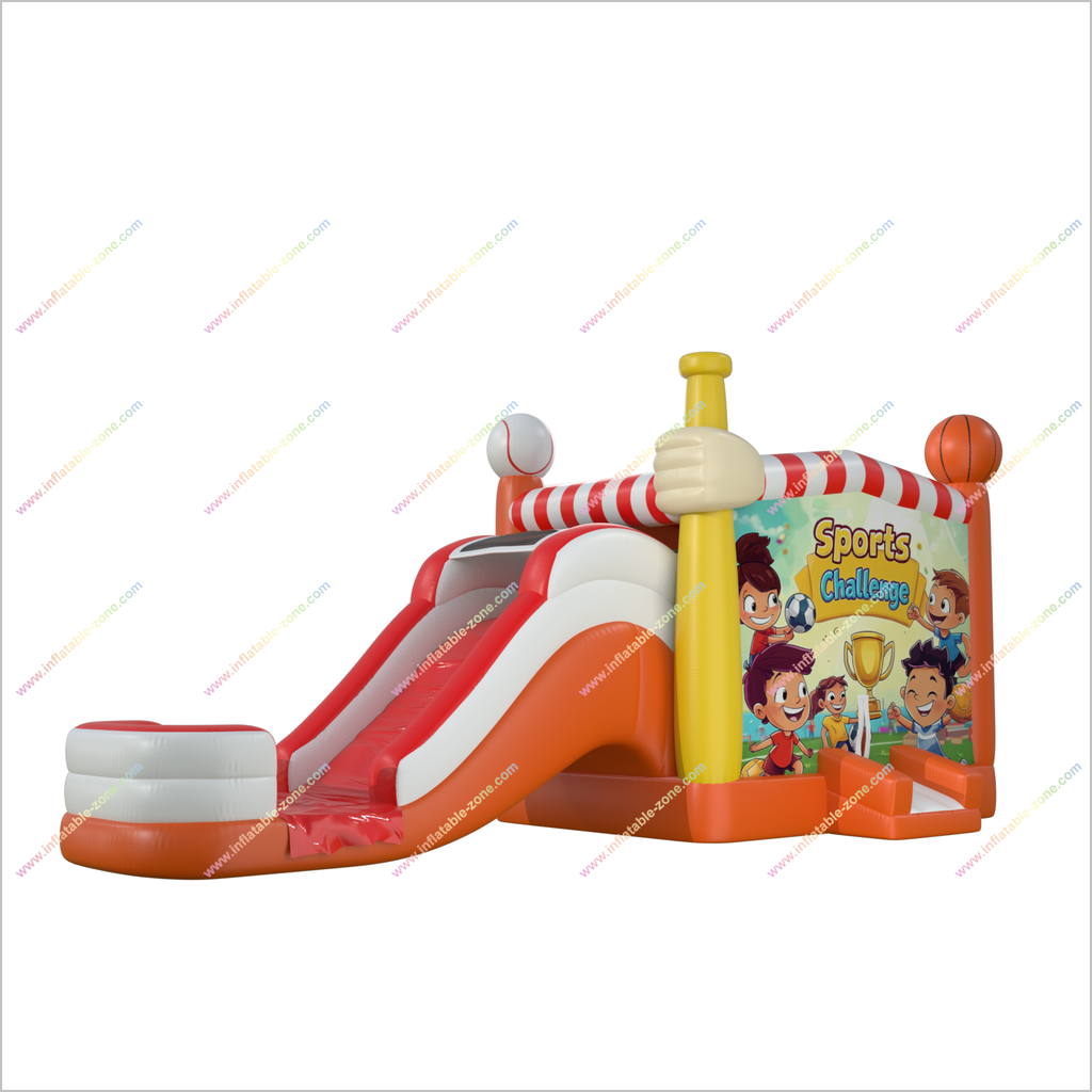 Inflatables Sports Water Slide And Bouncy Castle Combo Party Bounce Ho