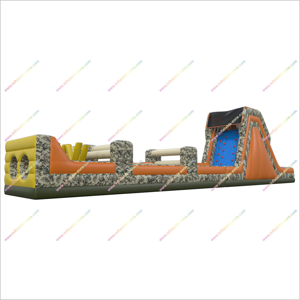 Slip N Slide Obstacle Course Inflatable Camo Obstacle Course Assault C