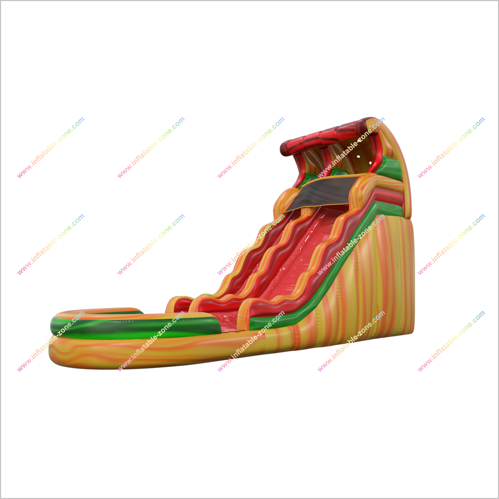 Fire Wave Water Slide Inflatable Play Center Splash Inflatable Pool Wa