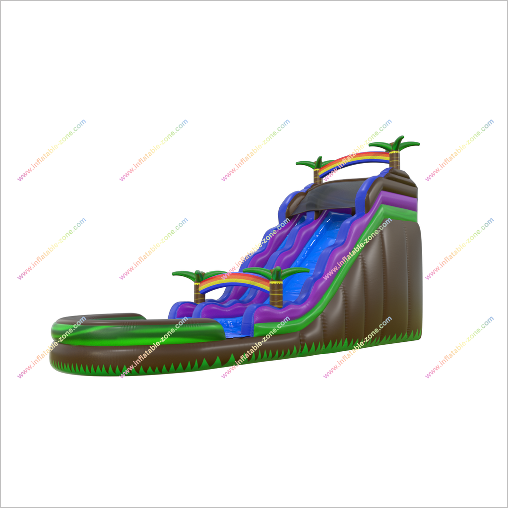 Palm Tree Bouncy Castle Inflatable Water Slide Big Water Jumpers Adult