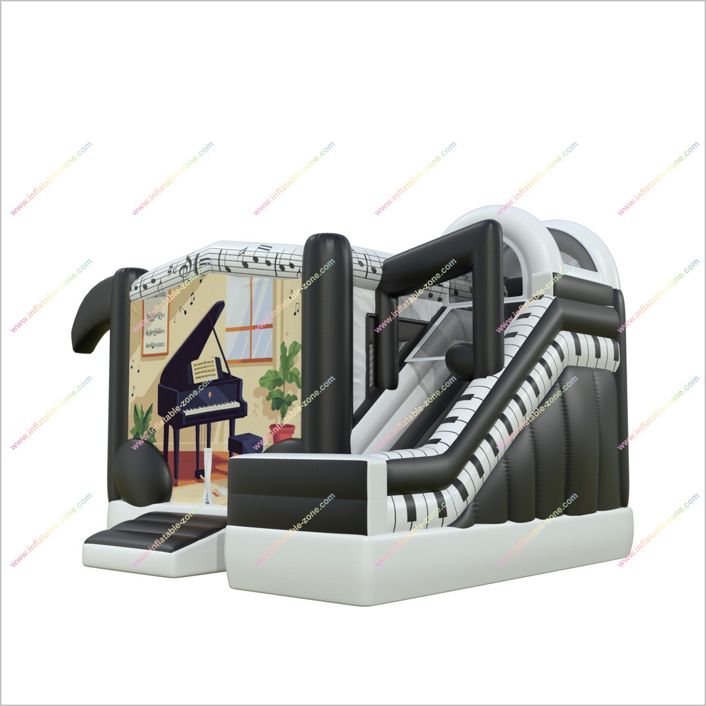 Music Piano Bouncy Castle And Slides Combo Happy Rent A Bounce House S