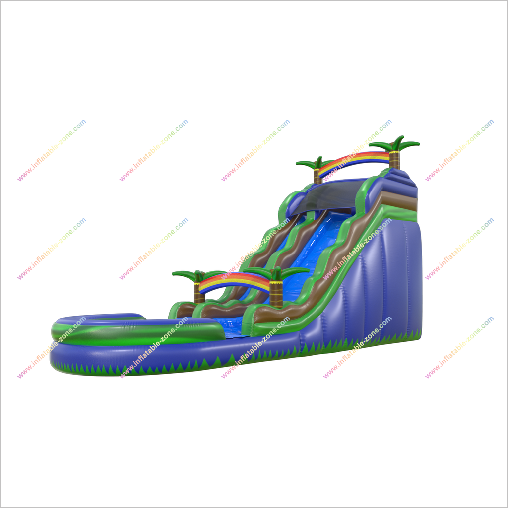 Inflatable Jungle Water Slide Bouncy Jump Castle Bouncer Outdoor Infla ...