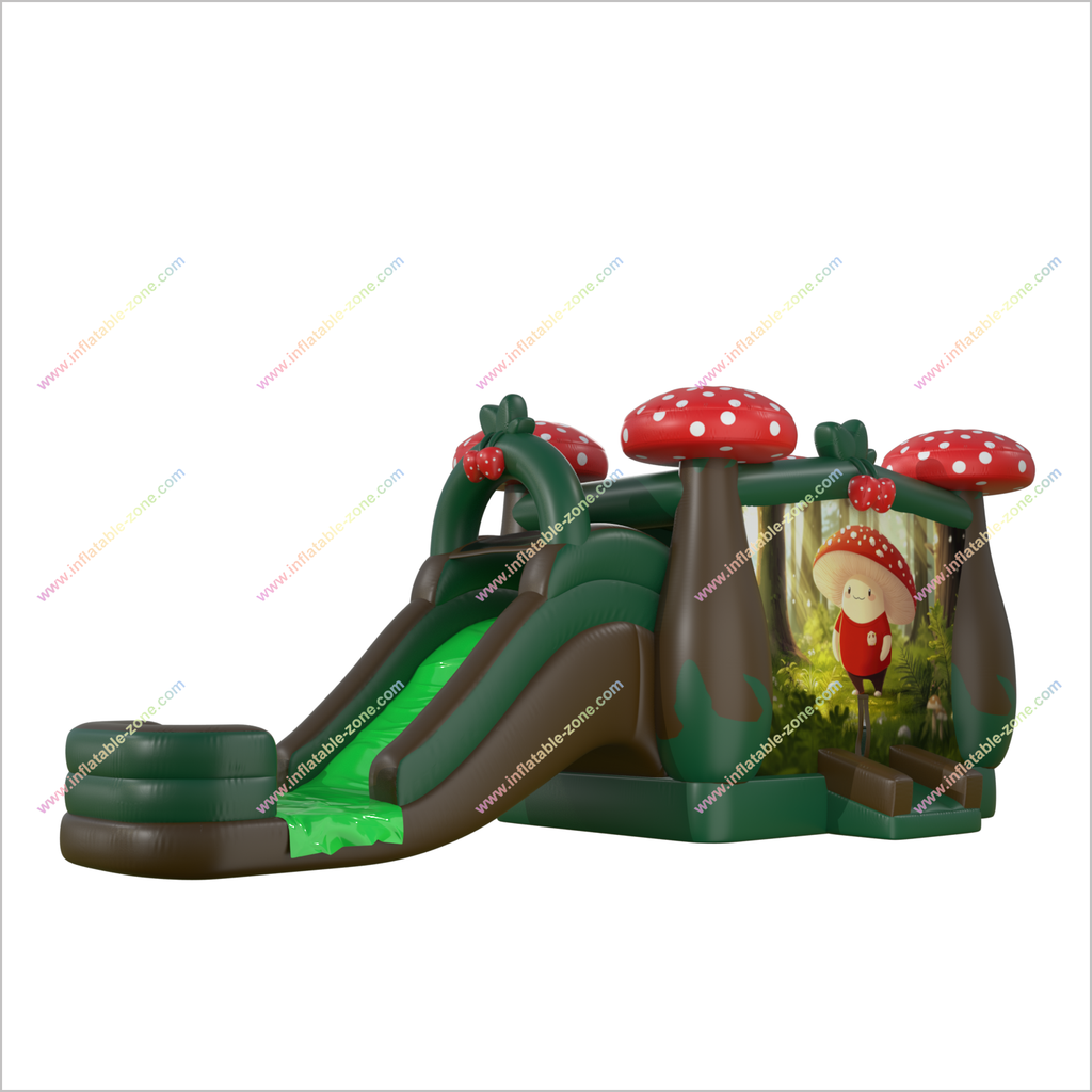 Mushroom Party Decorations Bouncy Castle Inflatable Water Slide Combo
