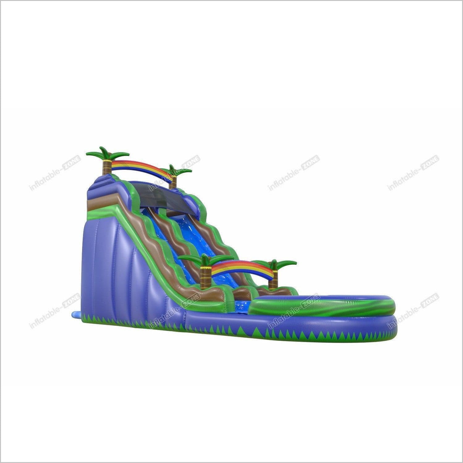 Inflatable Jungle Water Slide Bouncy Jump Castle Bouncer Outdoor Infla ...