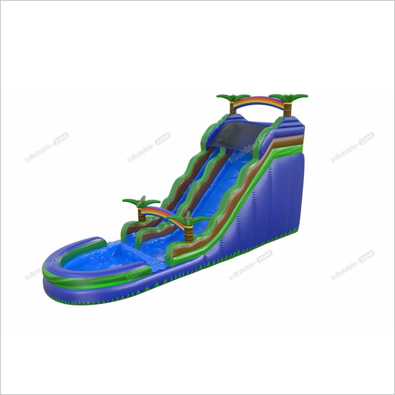 Inflatable Jungle Water Slide Bouncy Jump Castle Bouncer Outdoor Infla ...