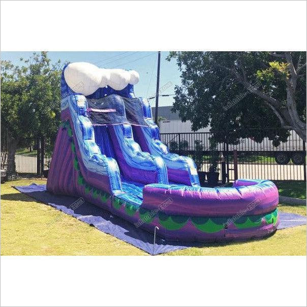 Commercial Water Slides Outdoor Inflatable Slide Blow Up Splash Swimmi ...