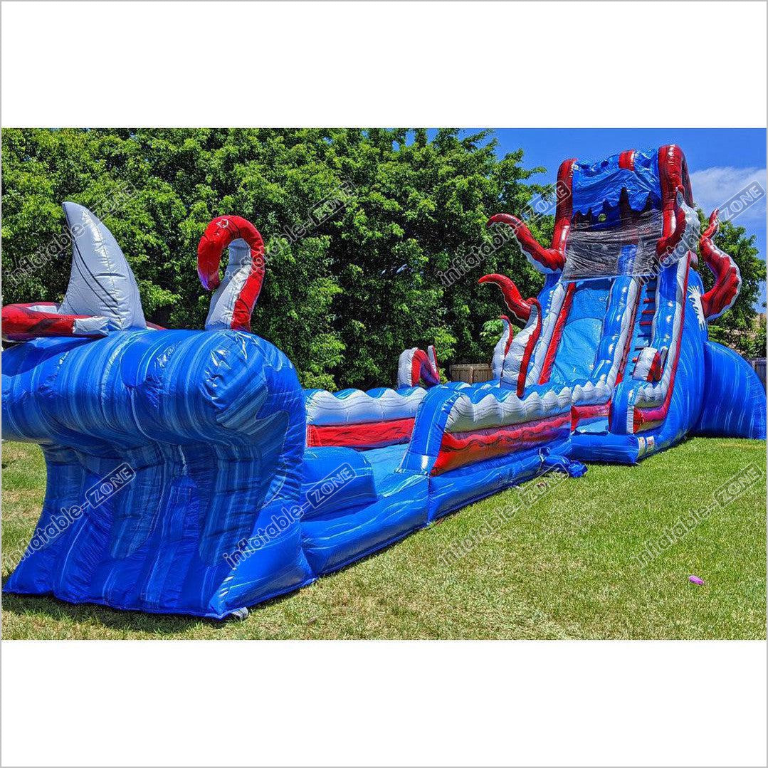 Inflatable Pool Slide Water Slides Above Ground Blow Up Yard Slip Boun ...